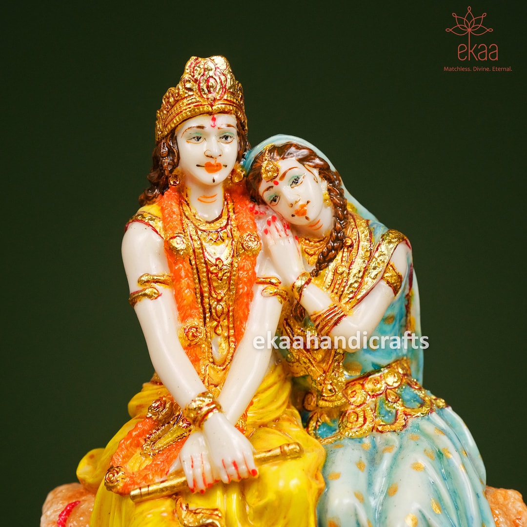 Radha Krishna Statue Marble Dust, Radha Krishna Idol, Goddess Radha ...