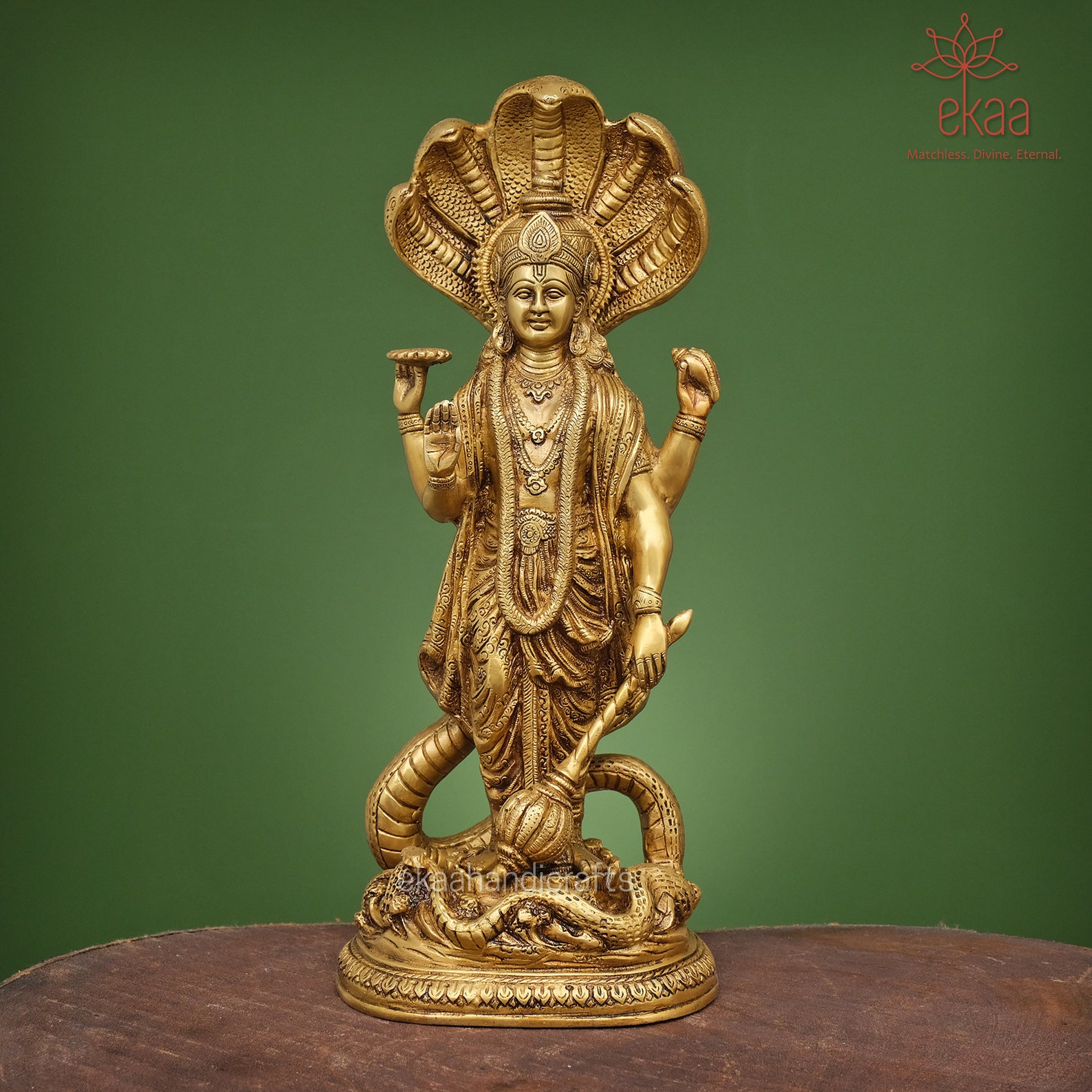 Lakshmi Narayan Statue in Brass, Large Big Size 44CM Standing Vishnu ...