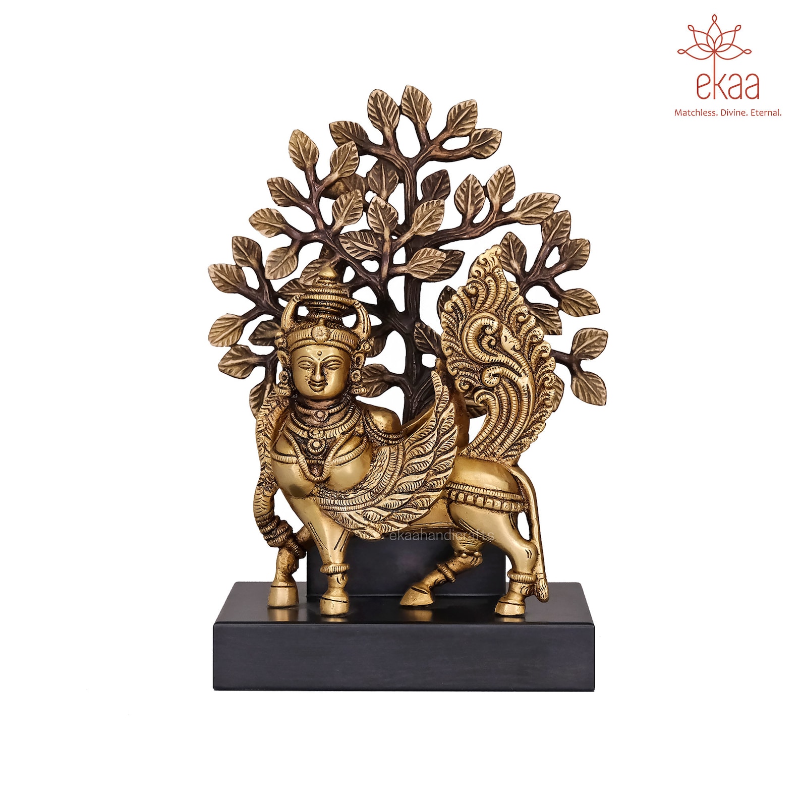 Kamdhenu Cow With Kalpvruksh tree of Life in Brass 23cm - Etsy