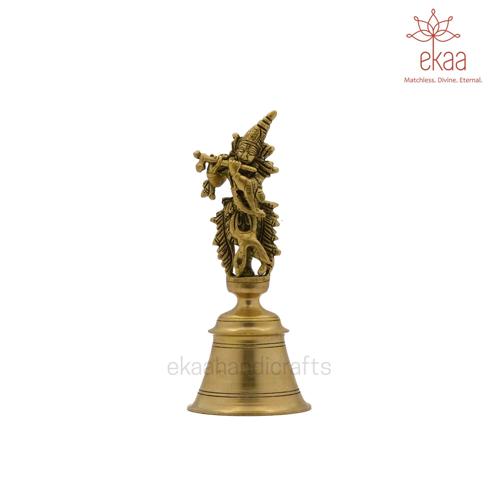 Krishna Bell in Brass Hand Held Ghanti Home Decoration - Etsy