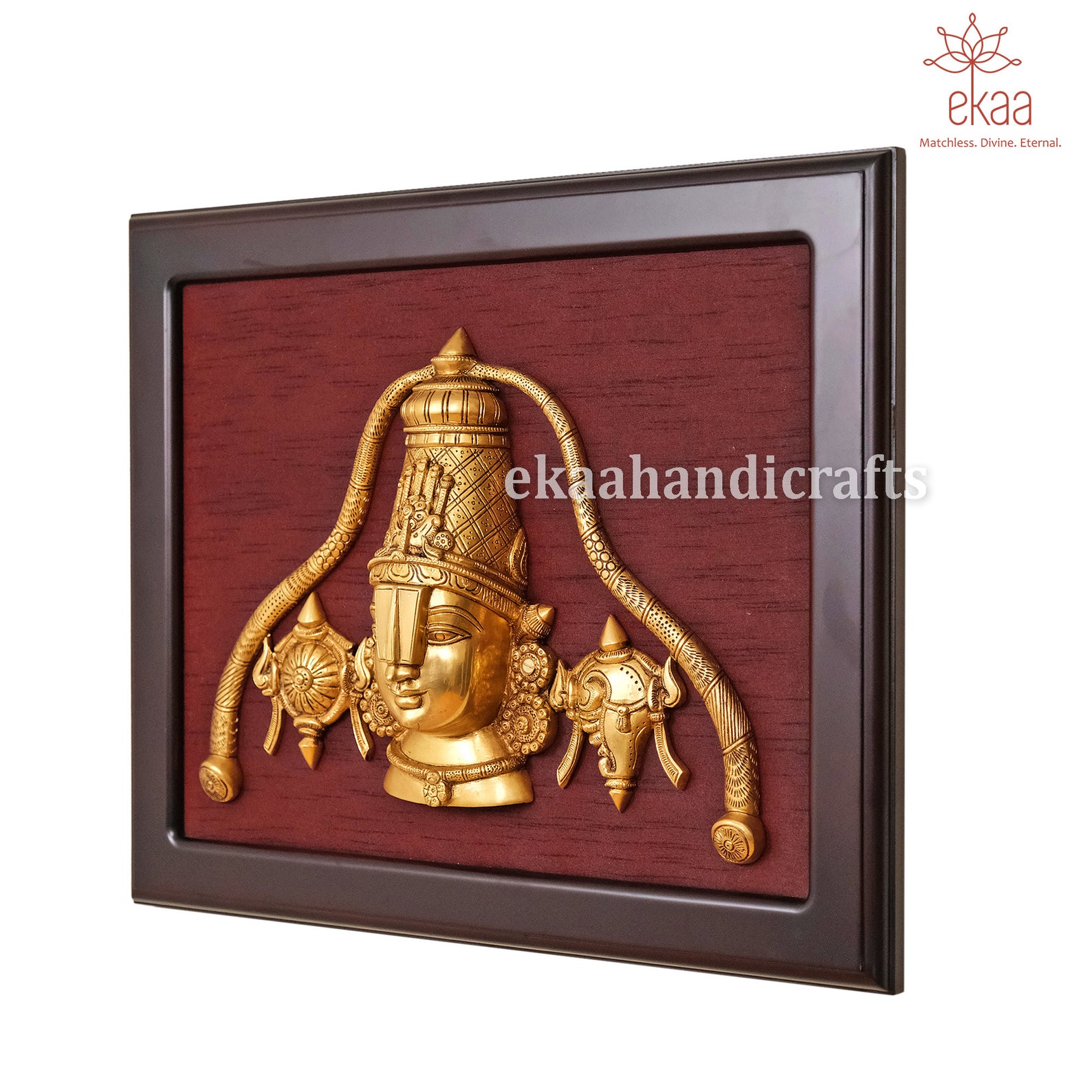 Buy Brass Tirupati Balaji Bust Frame, Big Size Brass Balaji 18.5 Inch ...