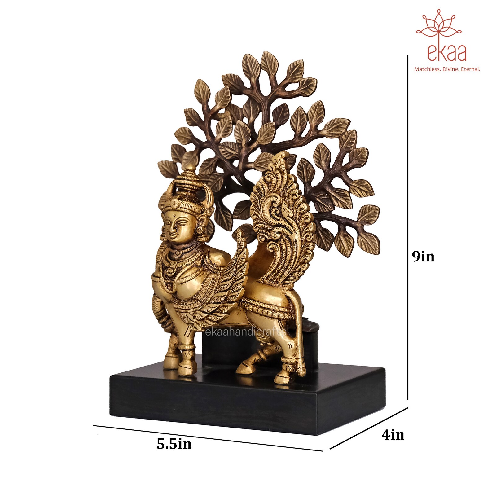 Kamdhenu Cow With Kalpvruksh tree of Life in Brass 23cm - Etsy