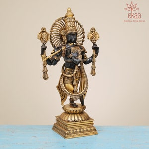 Lord Krishna Statue in Brass, 61CM Big Large Krishna Brass Idol ...