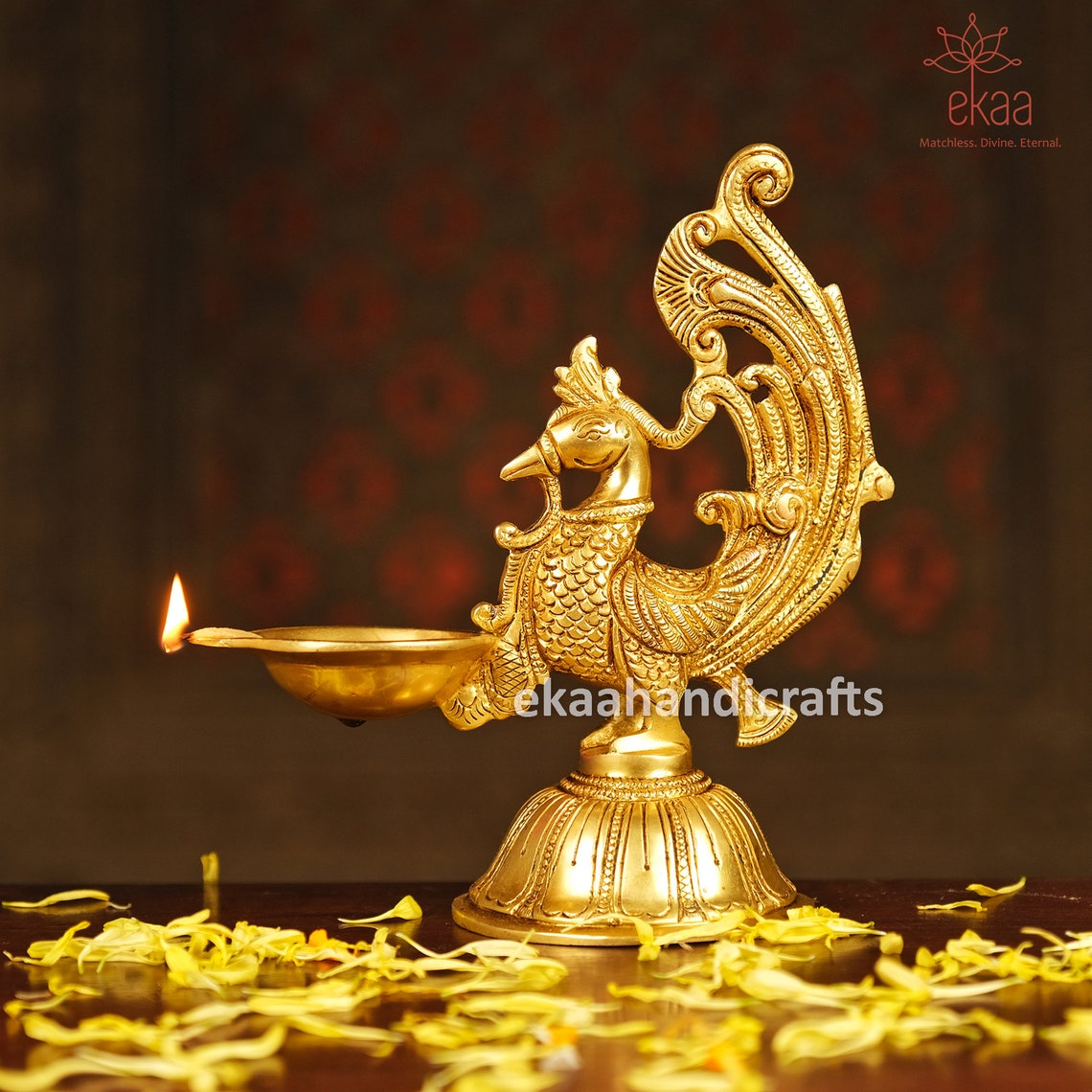 Annam Bird Diya in Brass for Home Temple Oil Wick Diya Pair - Etsy