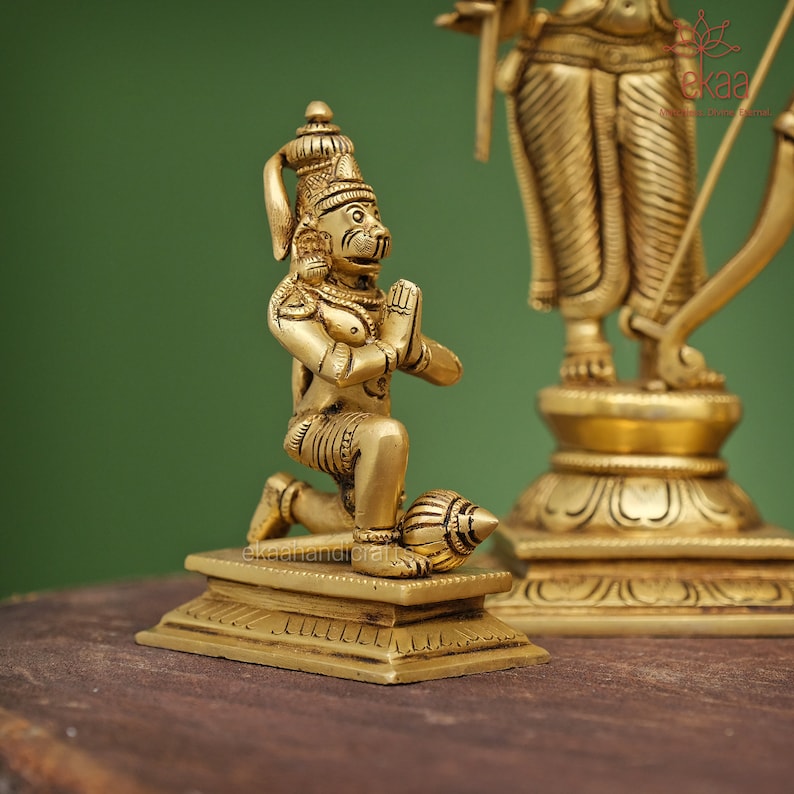 Brass Ram Darbar Statue 30CM | Lord Ram, Sita Maa, Lakshman & Hanuman ...