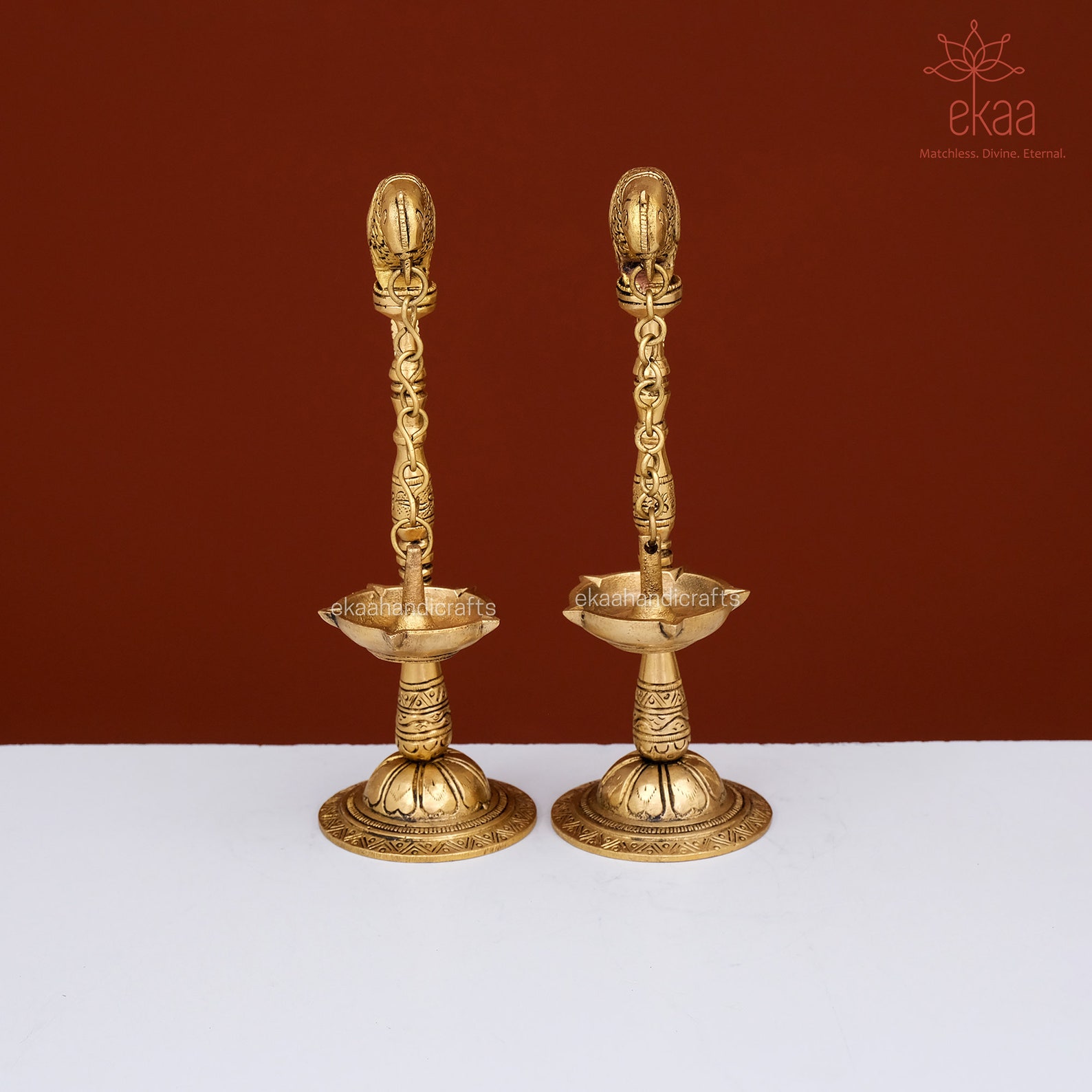 Parrot Ghee Lamp Brass Deepak 17 Cm Brass Oil Lamp Stand With | Etsy