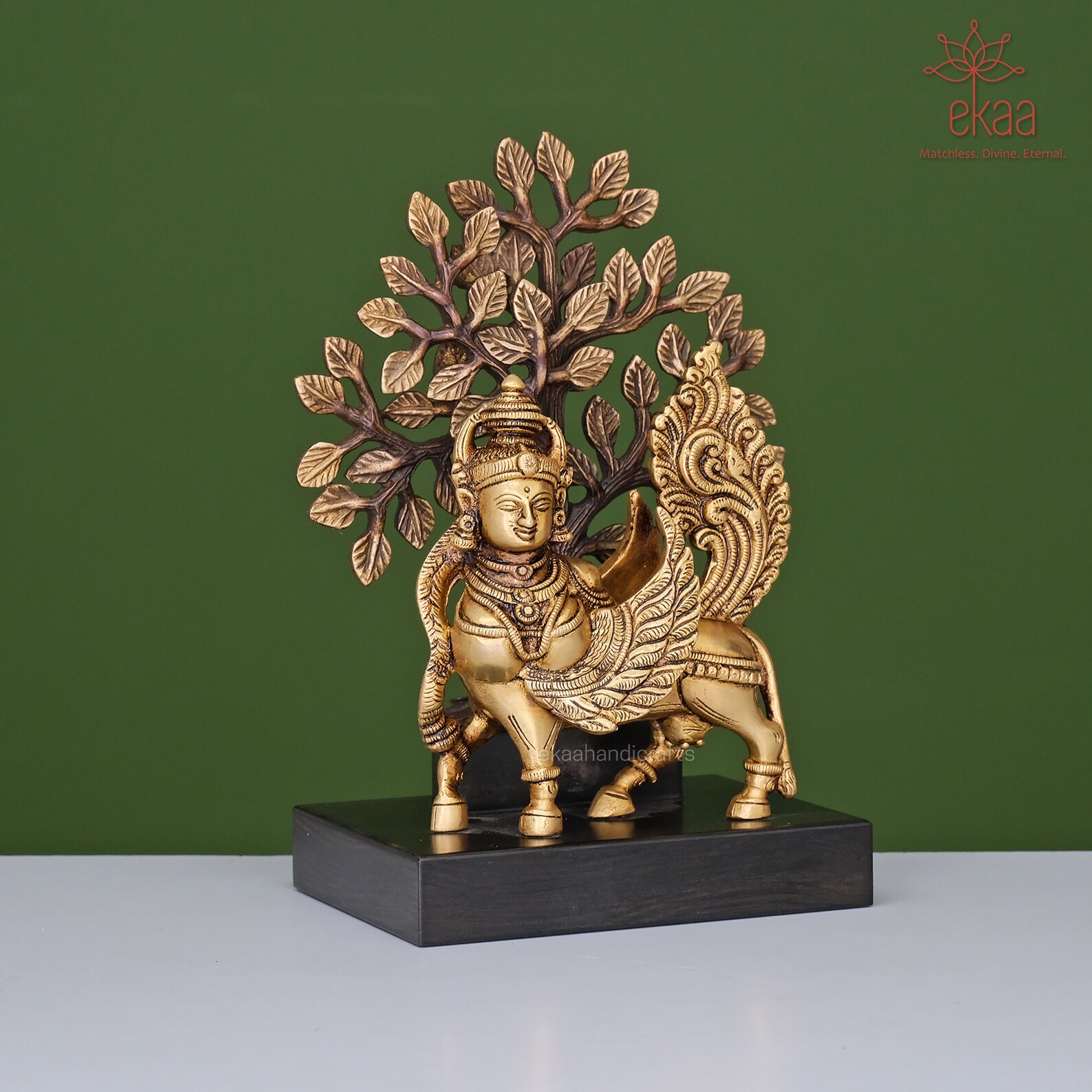 Kamdhenu Cow With Kalpvruksh tree of Life in Brass 23cm - Etsy