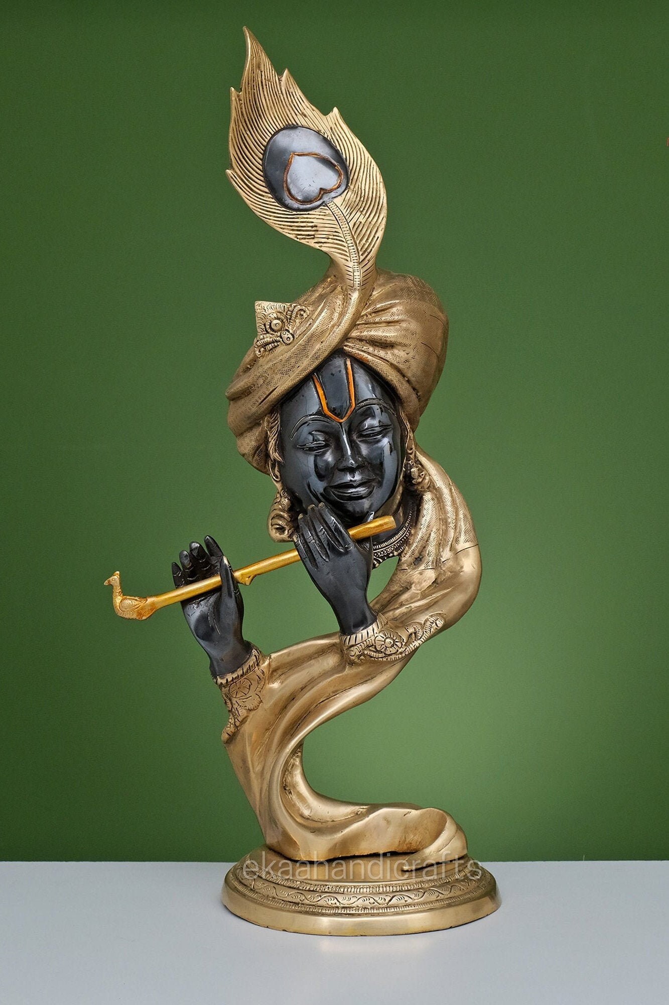 Krishna Statue in Brass 51CM Big Large Size Modern Krishna - Etsy