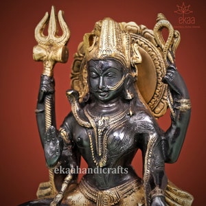 Ardhanarishwar Statue, 24CM Divine Lord Shiva Goddess Parvati Idol ...