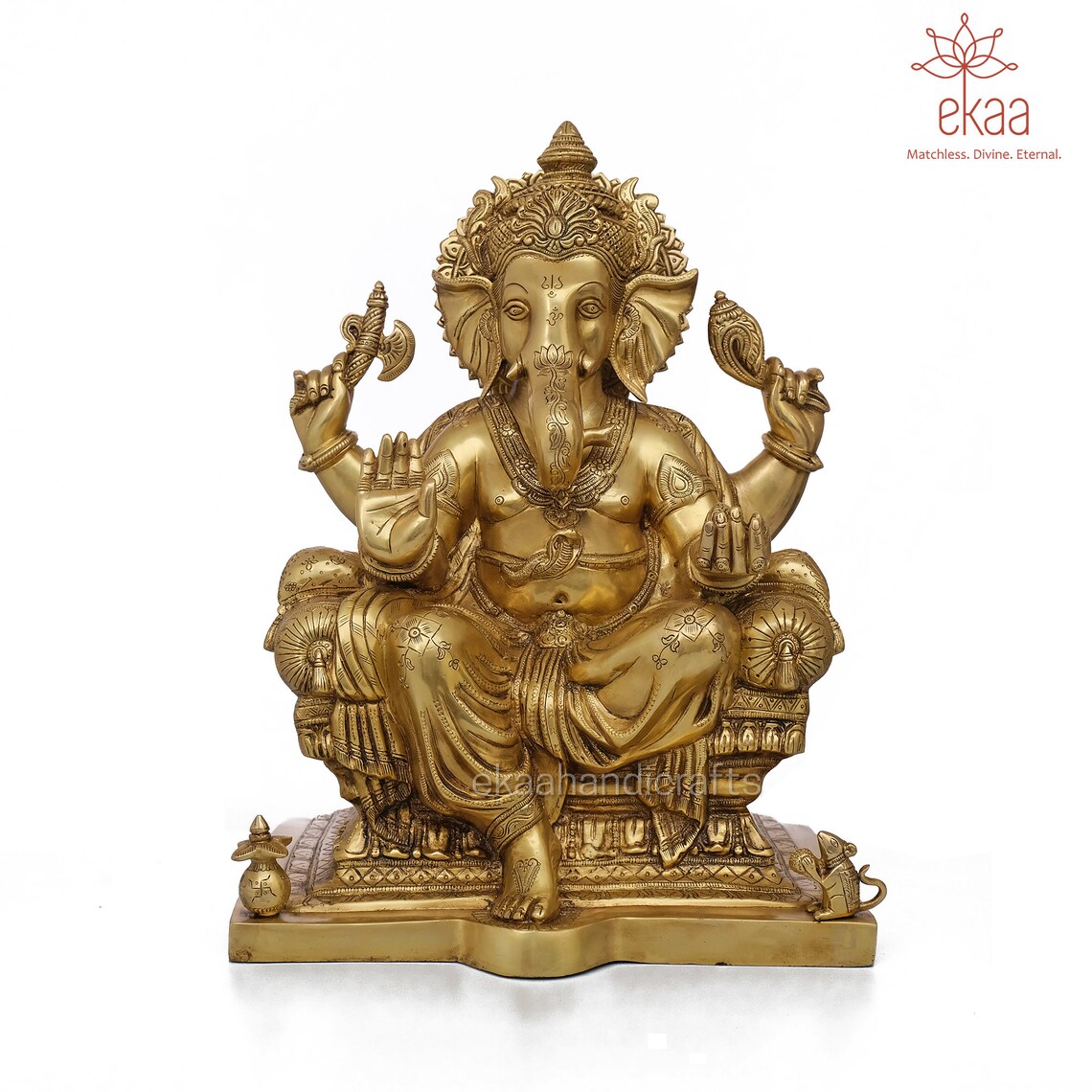 Ganesha Statue in Brass 46CM Big Large Ganesha Idol Lord - Etsy