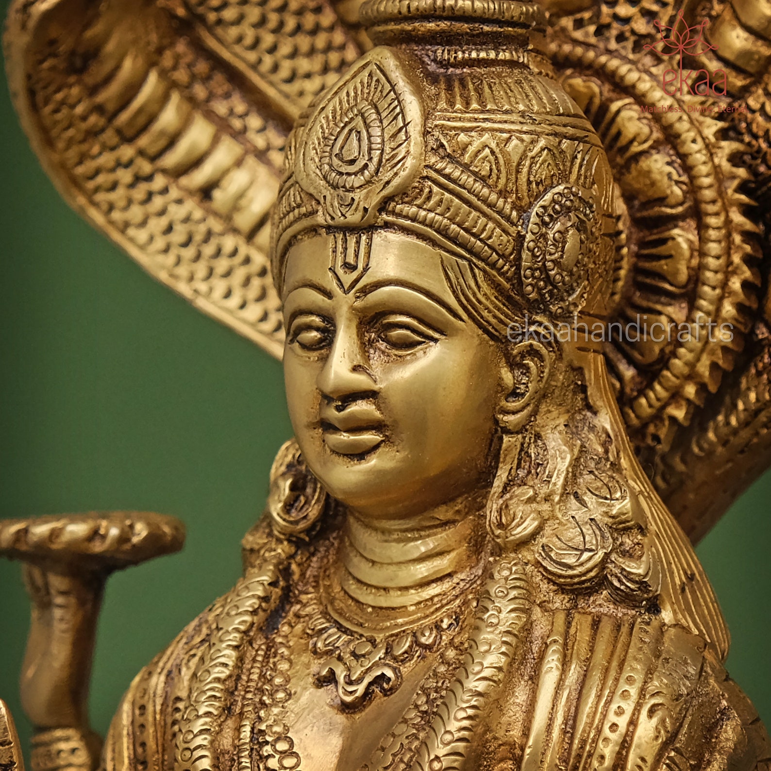 Lakshmi Narayan Statue in Brass, Large Big Size 44CM Standing Vishnu ...