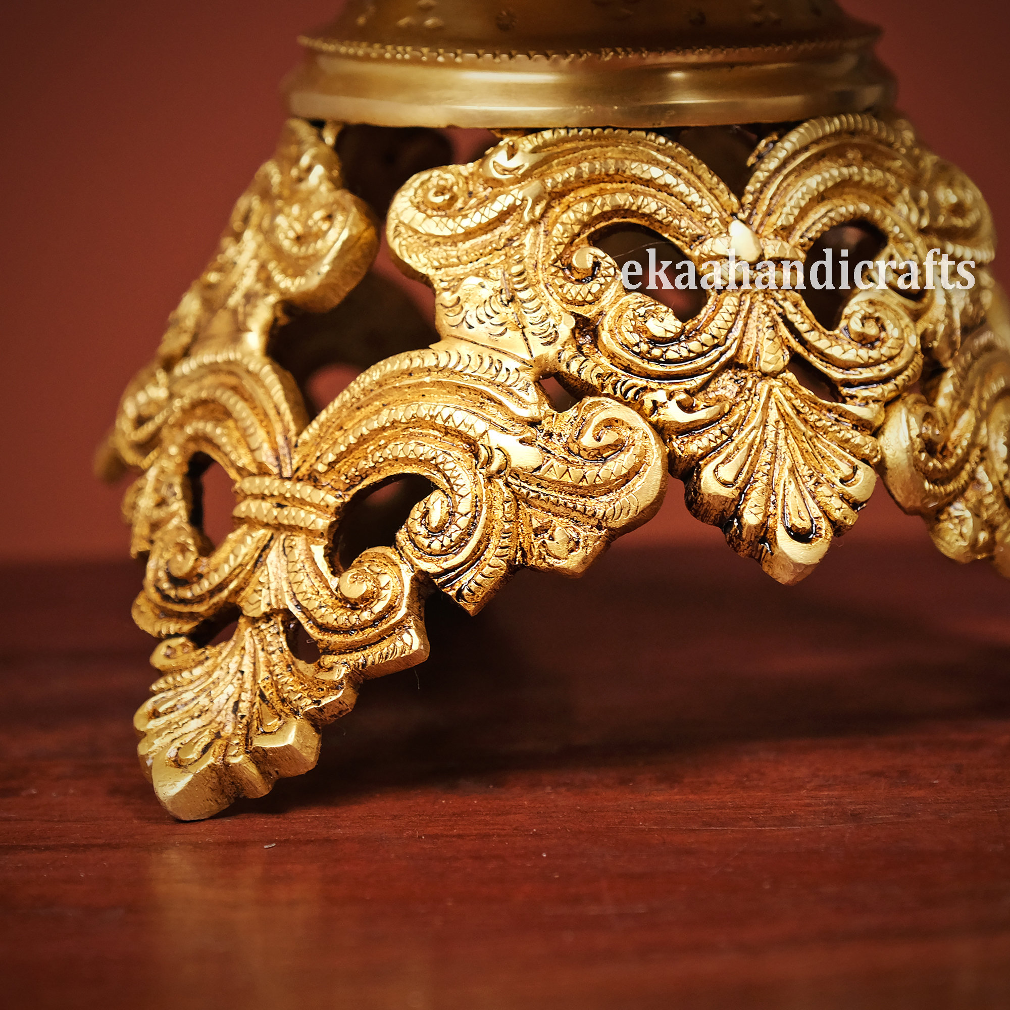 Brass Peacock Diya Stand, 84cm Big Large Annam Home Temple Diya ...