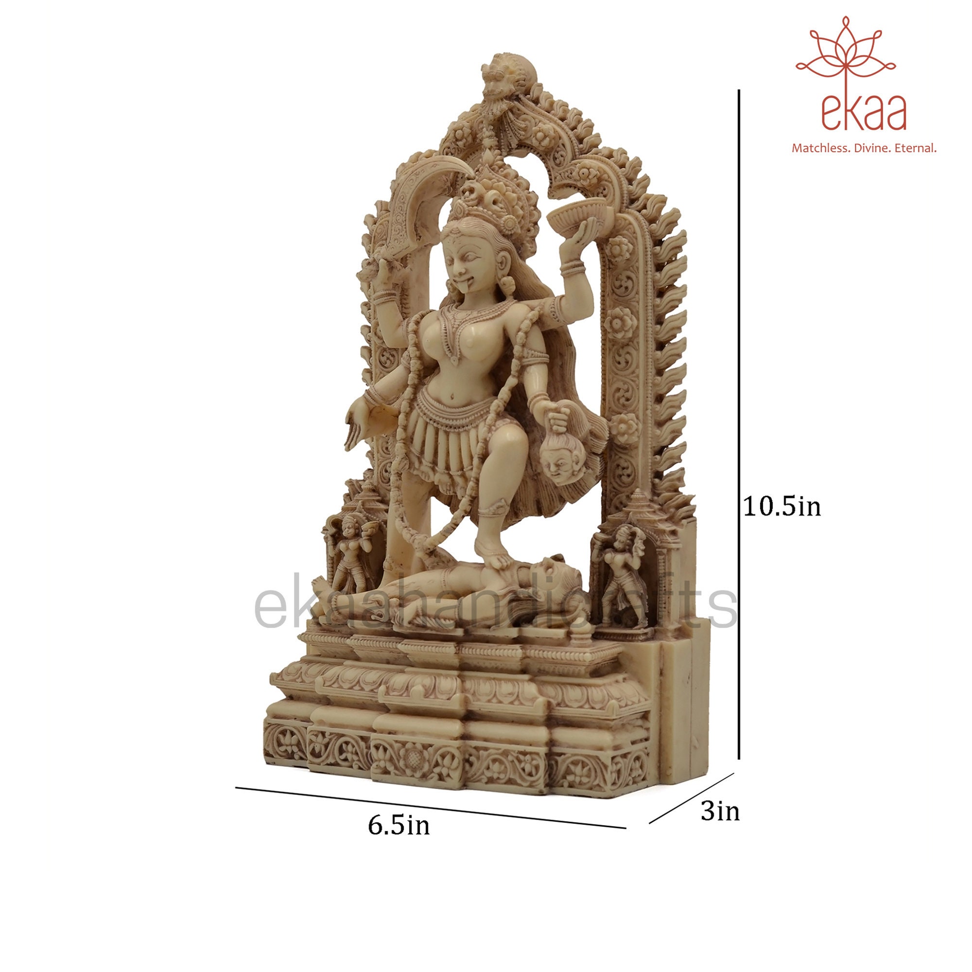 Kali Statue With Antique Finish in Marble Dust Goddess Kali - Etsy