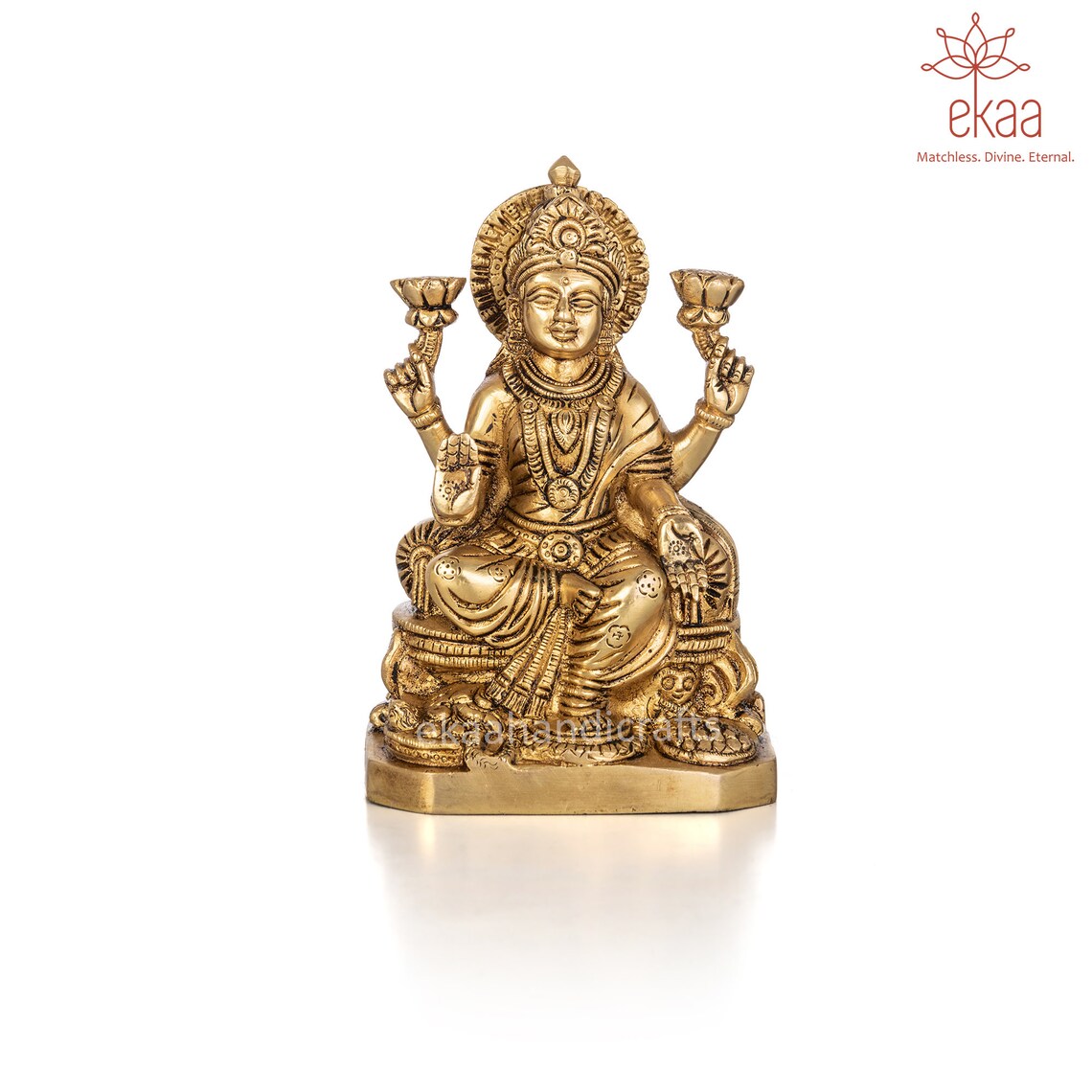 Lakshmi Goddess Statue Brass Laxmi Idol for Home Temple | Etsy