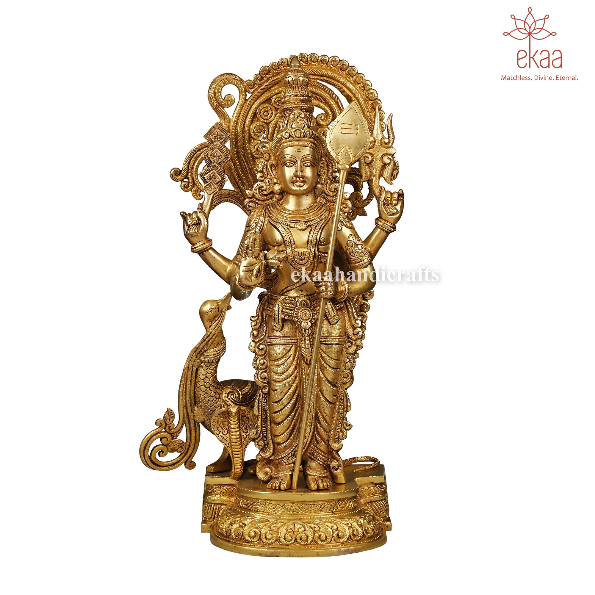 56CM Murugan Swamy in Brass, Kumaraswamy Idol, Lord Murugan Karthikeya ...