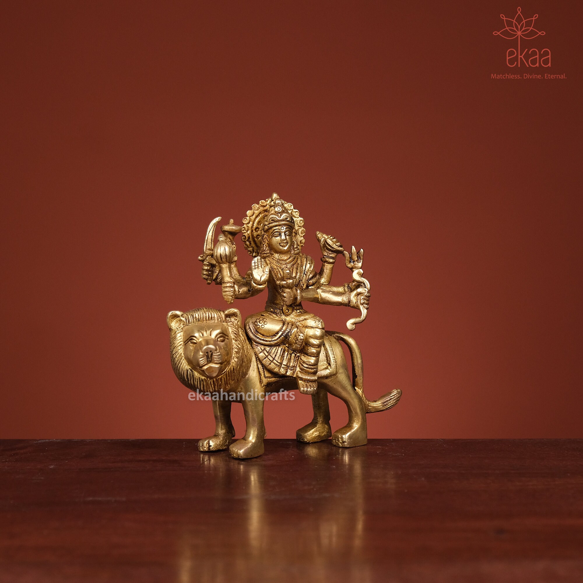 Durga Maa Idol Durga Statue in Brass Durga Idol Sitting on - Etsy