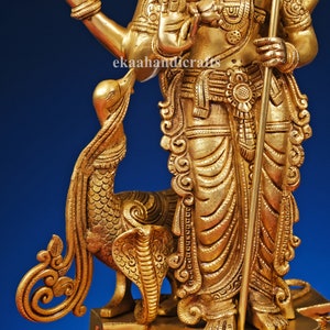 56CM Murugan Swamy in Brass, Kumaraswamy Idol, Lord Murugan Karthikeya ...