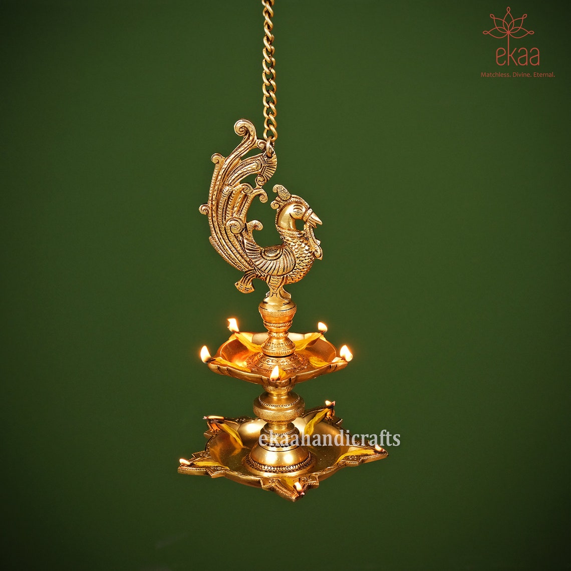 Brass Annam Bird Wall Hanging Diya Oil Lamp With Multiple Dia - Etsy