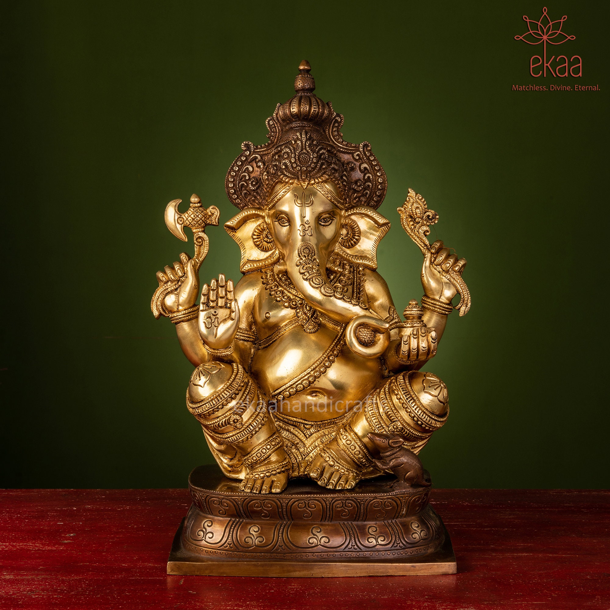 Ganesha Statue in Brass 40CM Big Large Ganesha Idol Ganpati - Etsy
