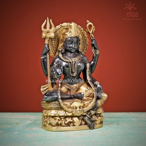 Ardhanarishwar Statue, 24CM Divine Lord Shiva Goddess Parvati Idol ...