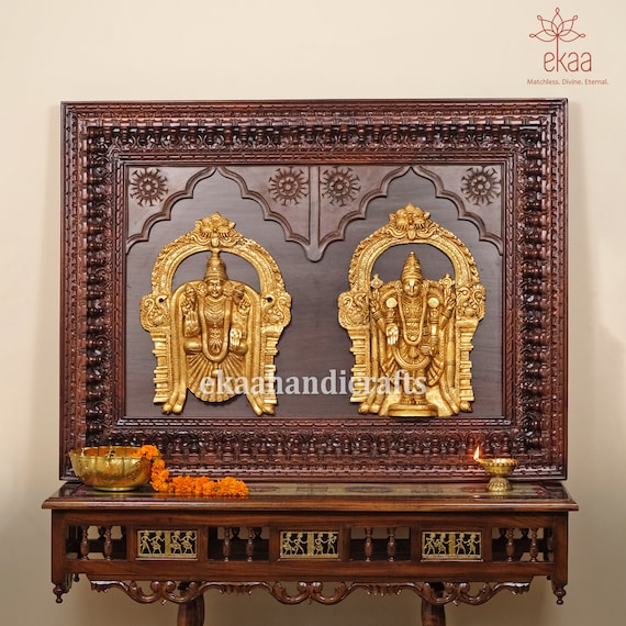 Brass Padmavati Devi & Tirupati Balaji Wall Hanging Big Size - Etsy