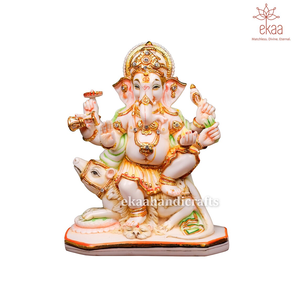 Lord Ganesha Statue for Temple Ganesha Hand Painted Cultured - Etsy