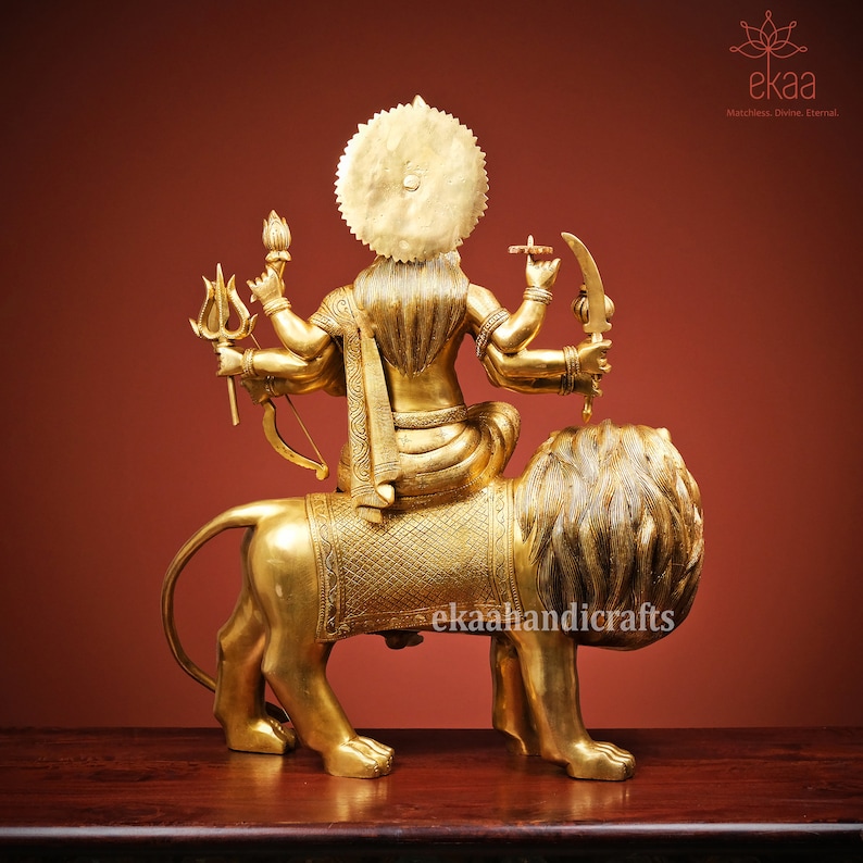Durga Maa Murti, 61 CM Big Large Size Durga Statue in Brass, Durga Idol ...