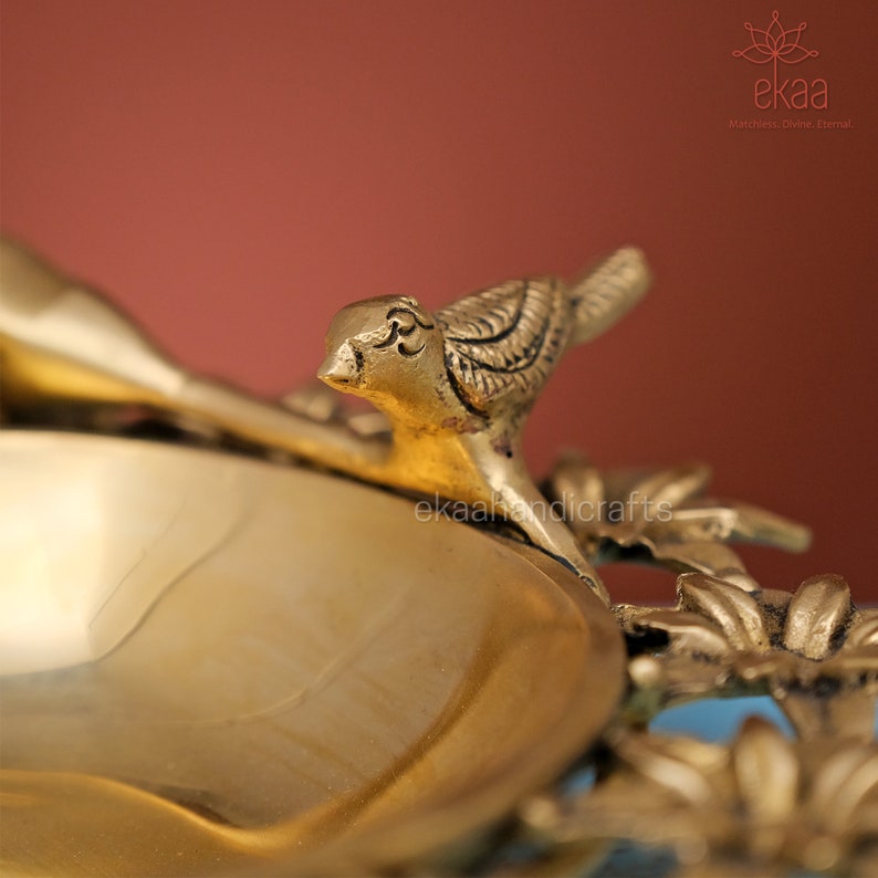 Urli Bowl in Brass, Flower Design Uruli, Traditional Bowl for Flower ...