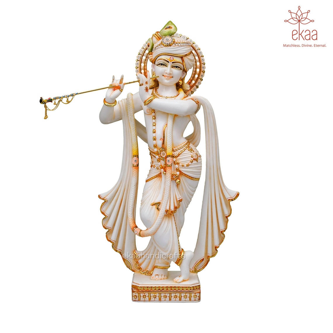 Krishna Statue in Cultured Marble 60CM Big Large Size Krishna - Etsy