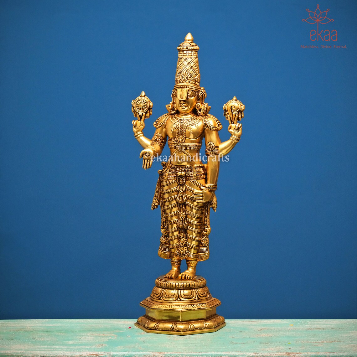 Tirupati Balaji Statue in Brass 85 CM Lord Balaji Idol for - Etsy