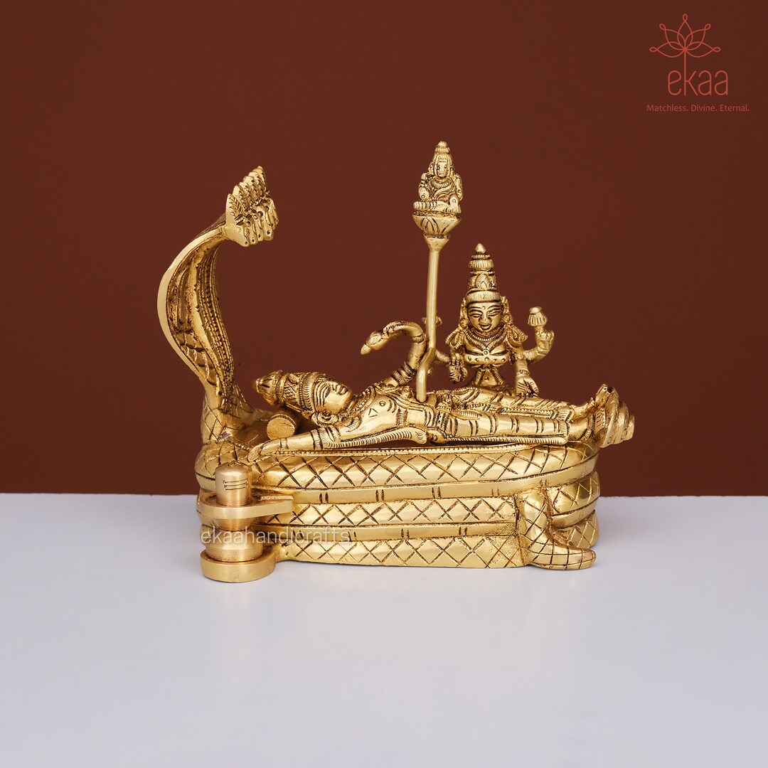 Brass Vishnu Padmanabhan Swami Murty,lakshmi Narayana Statue, Lakshmi ...