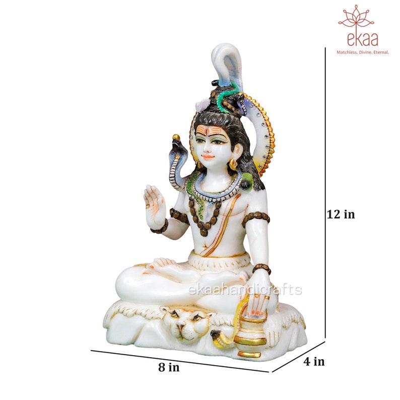 Marble Lord Shiva Statue 30CM Siva Mahadev Mahadeva Rudra - Etsy India