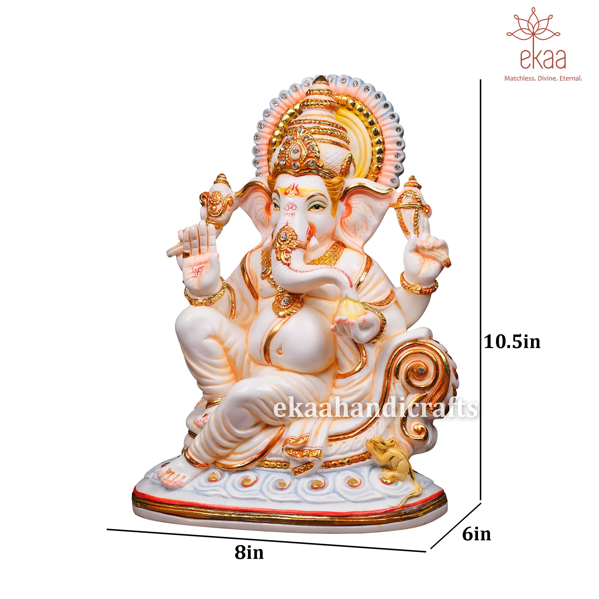 Lord Ganesh Statue in Culture Marble Majestic Lord Ganesha - Etsy