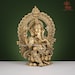 Brass Lord Ganesha Statue for Home Temple, Majestic Lord Ganesh Idol ...