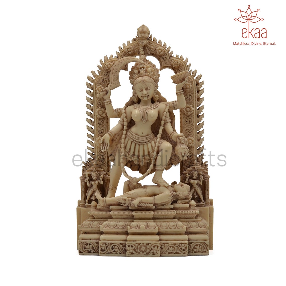 Kali Statue With Antique Finish in Marble Dust Goddess Kali - Etsy