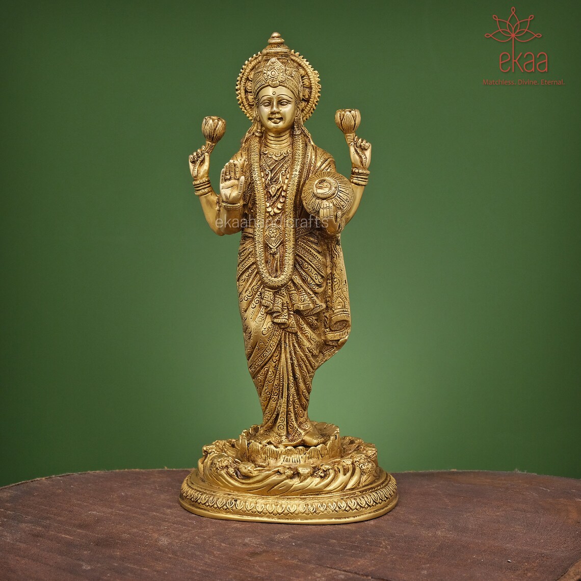 Lakshmi Narayan Statue in Brass, Large Big Size 44CM Standing Vishnu ...