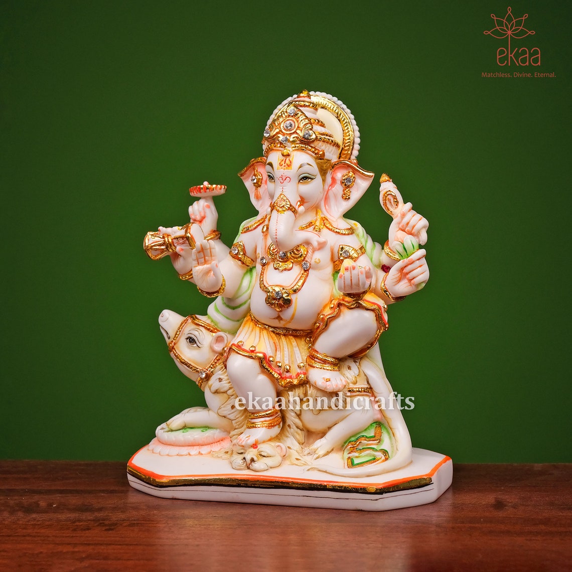 Lord Ganesha Statue for Temple Ganesha Hand Painted Cultured - Etsy