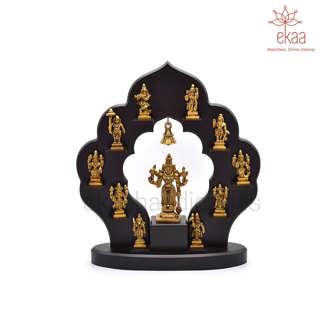 Brass Vishnu Dashavatar Statue With Frame, Ten Incarnations, Hindu God ...