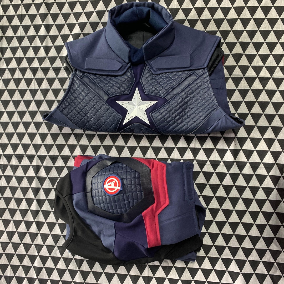 Captain America Costume Avengers Endgame Steve Rogers Cosplay Suit ...