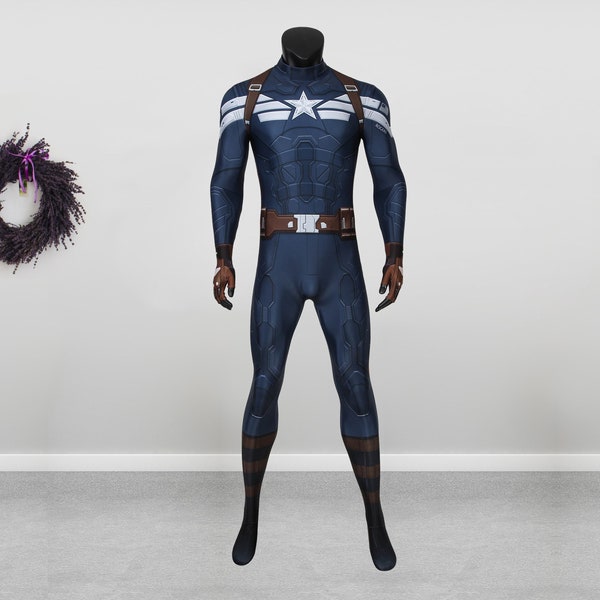 Captain America Costume Adult - Etsy