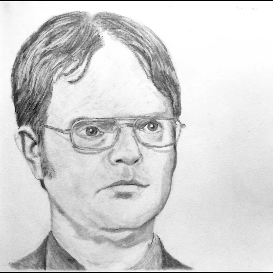 Original Pencil Drawing the Office Dwight Schrute - Etsy