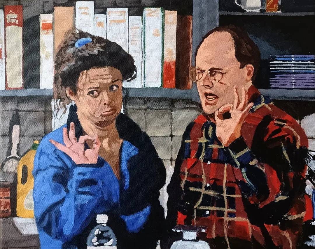 Seinfeld Original Painting - Elaine and George - Etsy