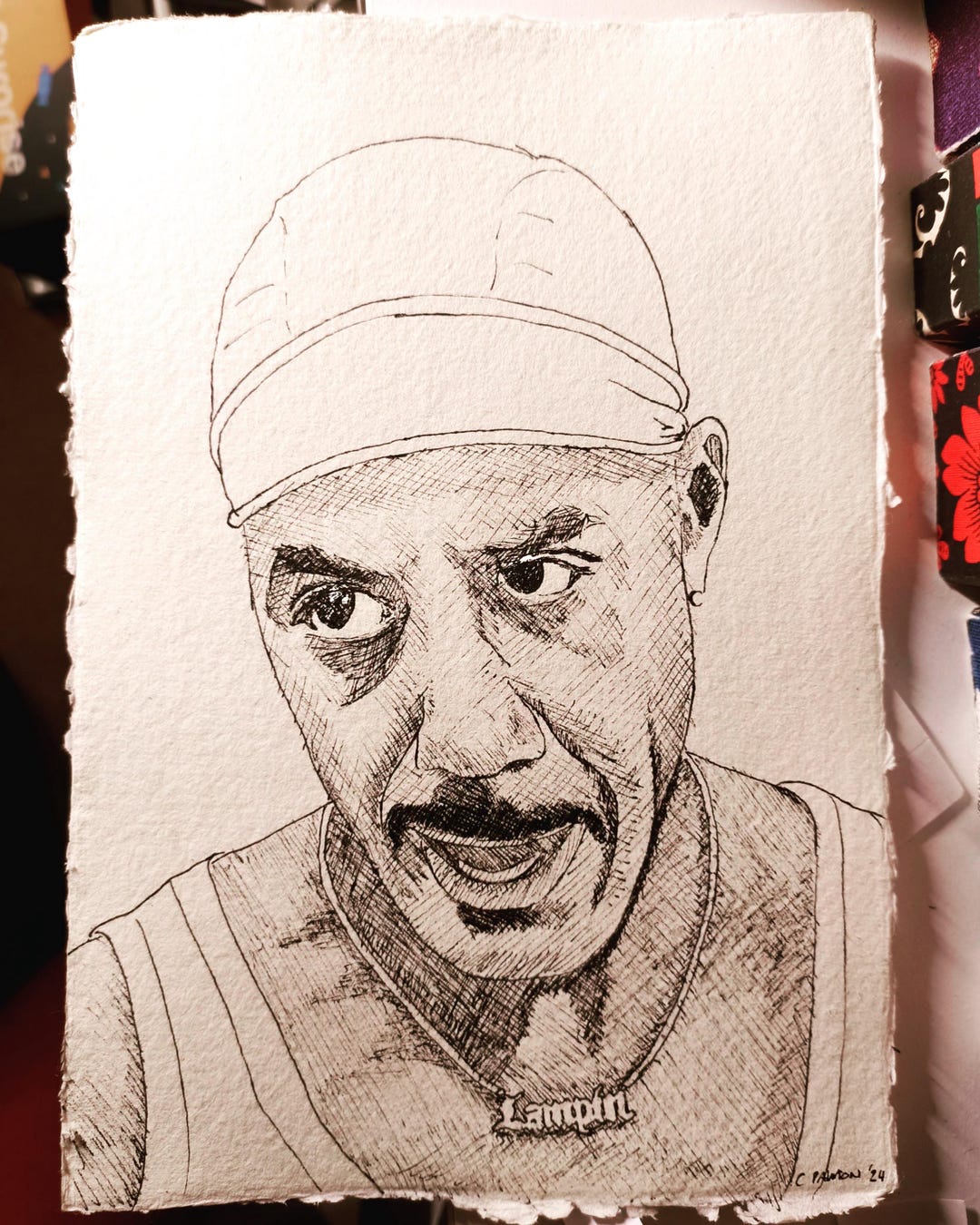 Original Ink Drawing Curb Your Enthusiasm Leon Black - Etsy