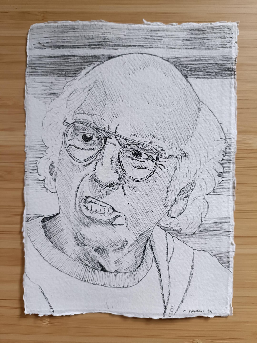 Original Ink Drawing - Curb Your Enthusiasm- Larry David - Etsy
