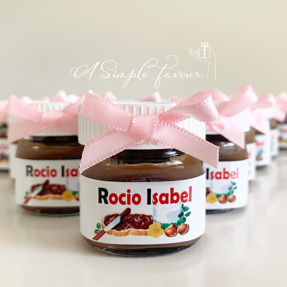 Personalised Mini Nutella Favours Minimum Order 10 - Etsy