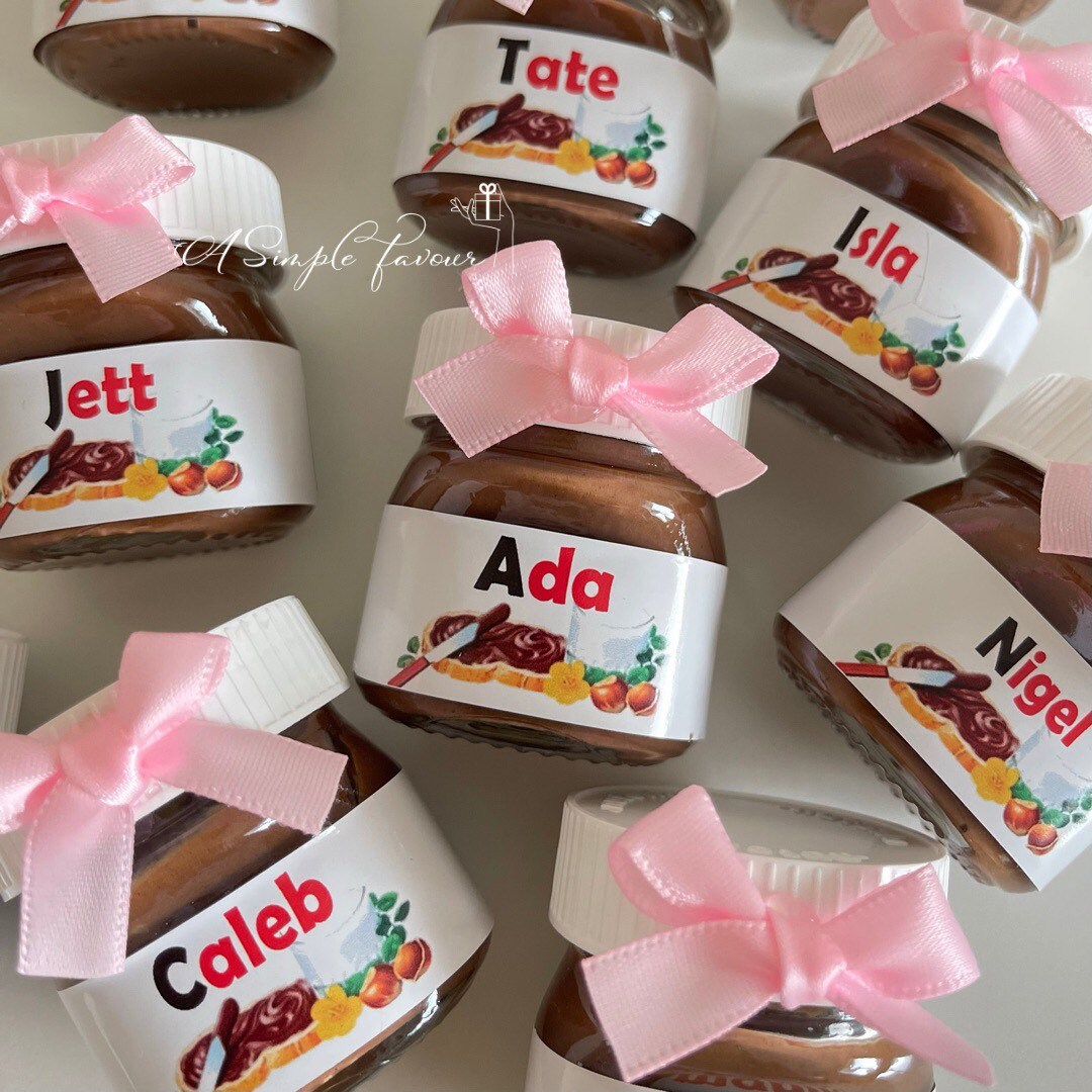 Personalised Mini Nutella Favours Minimum Order 10 - Etsy
