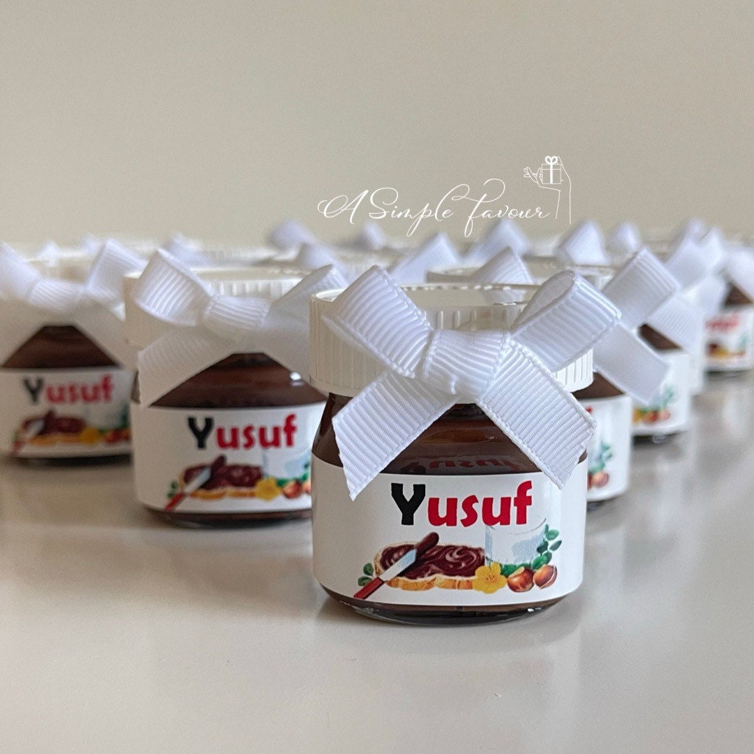 Personalised Mini Nutella Favours Minimum Order 10 - Etsy