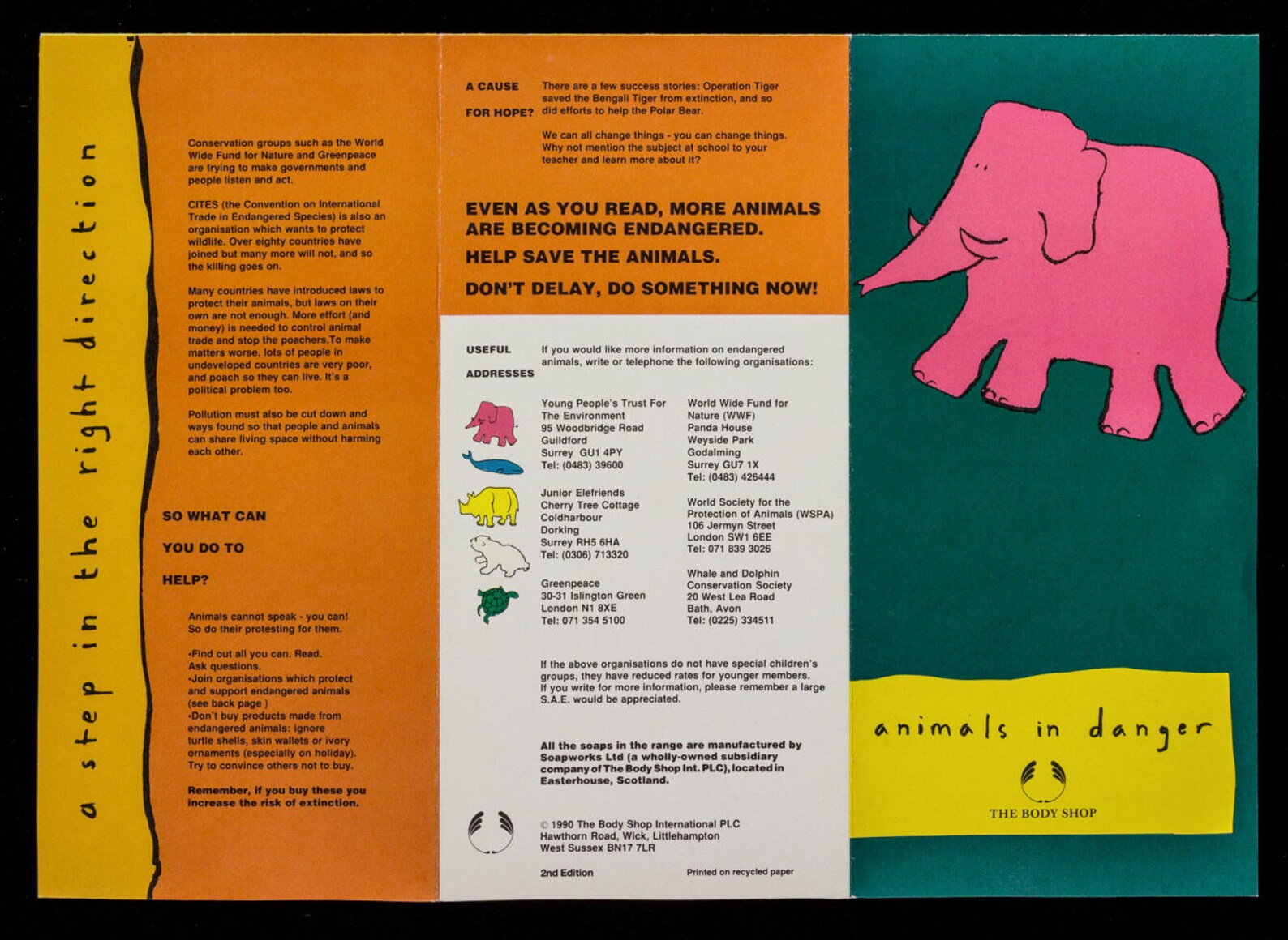 Vintage 1990s the Body Shop Animals in Danger now Your See Us, Soon You ...