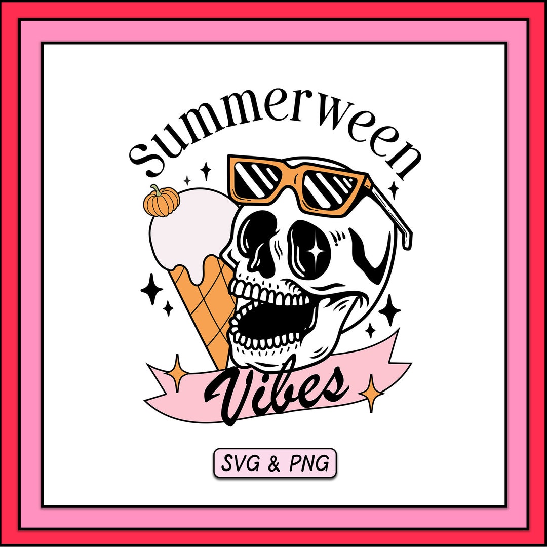 Summerween Vibes SVG PNG Design, Trendy Digital Download, Halloween ...