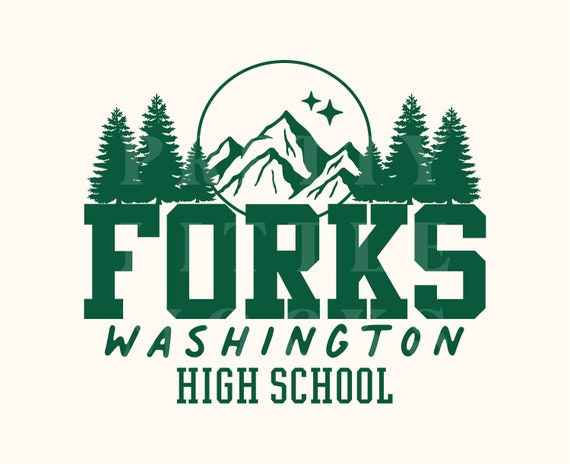 Forks High School Trendy PNG and SVG Design Digital Download - Etsy